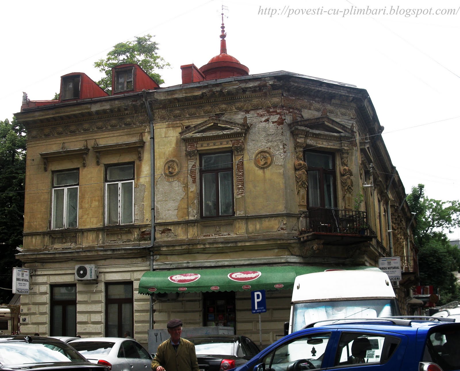 Mendeleev colt cu Biserica Amzei - Bucurestii Vechi si Noi
