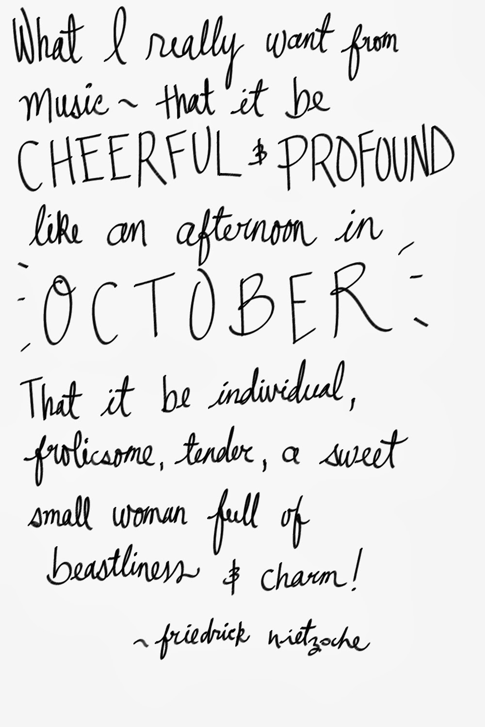 GIRLS PEARLS POWDER: October Soundtracks