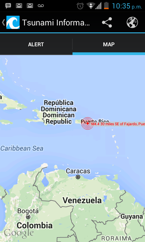 ALERTA DE TSUNAMI EN SAN JUAN PUERTO RICO