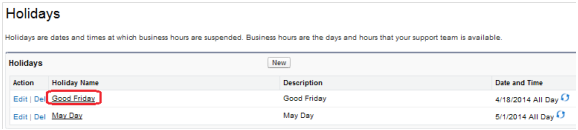 Holiday settings in salesforce. ~ Salesforce Tutorials