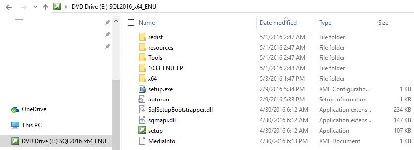 HodentekMSSS: Installing SQL Server 2016 Developer Edition