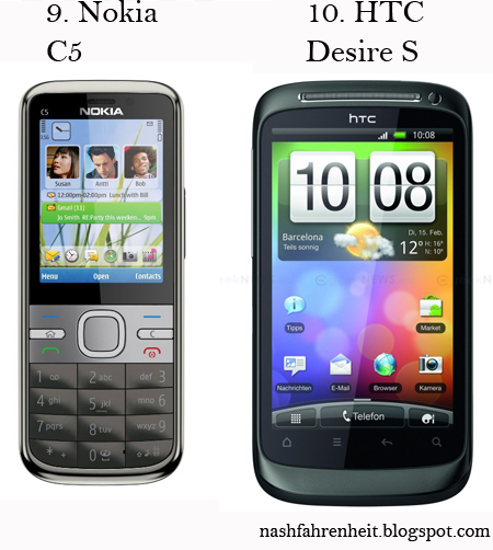 Top 10 Mobile Phones (2011) - Nashfahrenheit