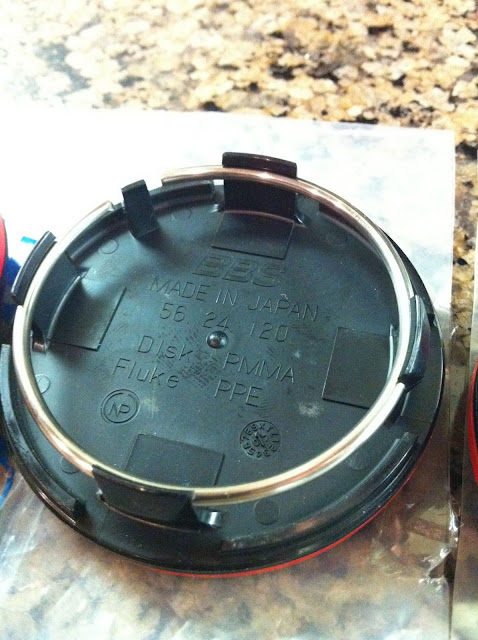 Real Red BBS Center Caps