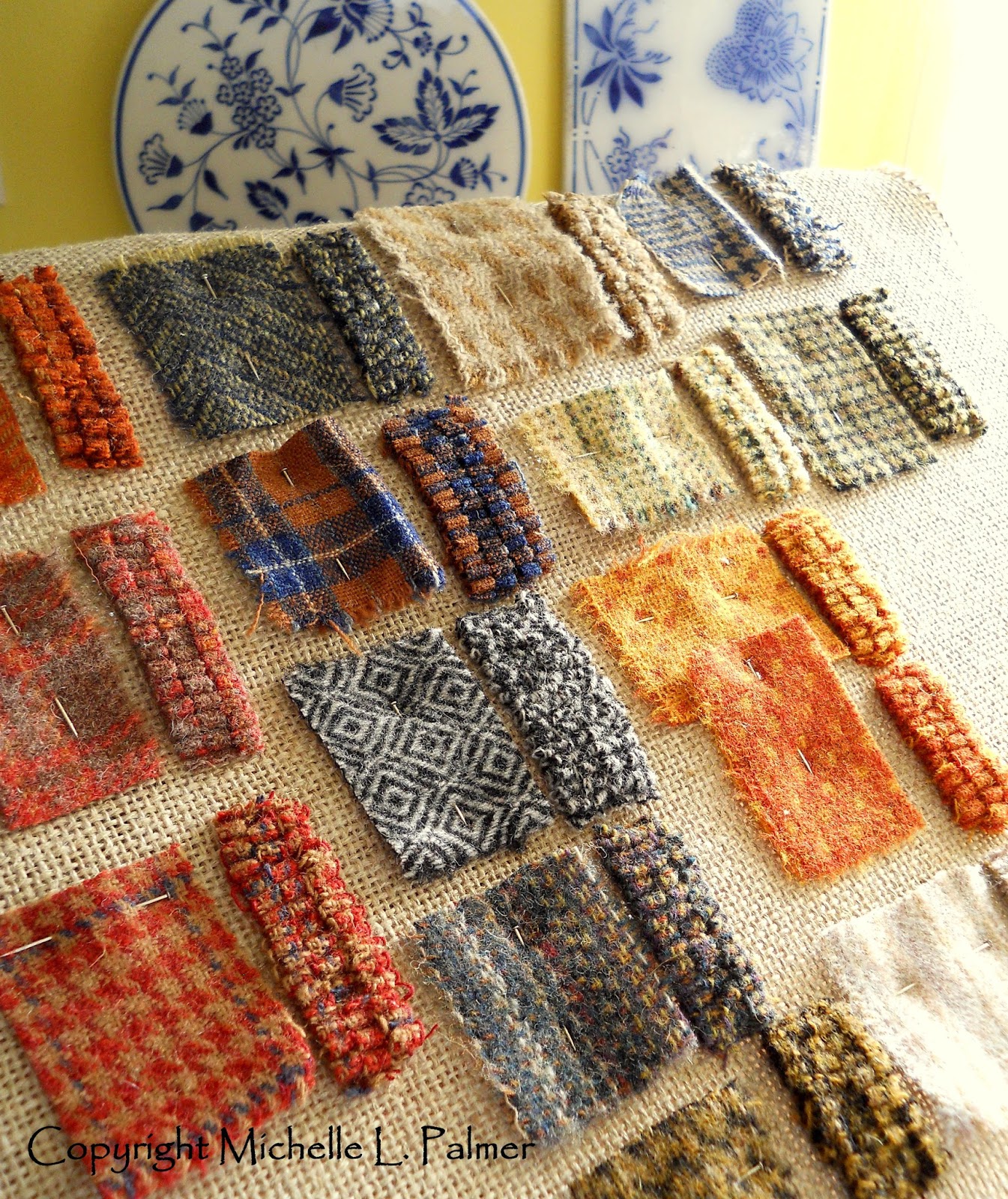 Michelle Palmer: Wool swatches and samples | Rug hooking designs, Rug ...