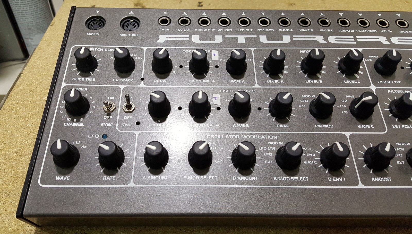 MATRIXSYNTH: FUTURE RETRO XS SEMI-MODULAR ANALOG SYNTHESIZER SN FRXS020