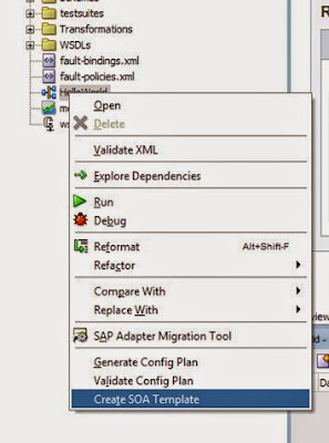 Learning SOA: Template creation in Oracle SOA 12c