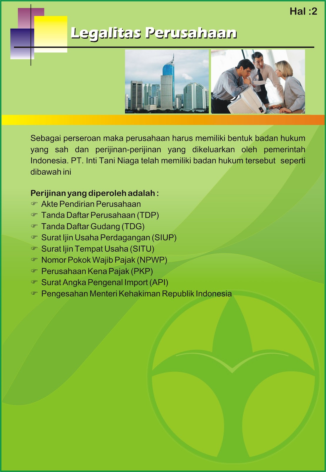 PT. INTI TANI NIAGA: Profil Perusahaan