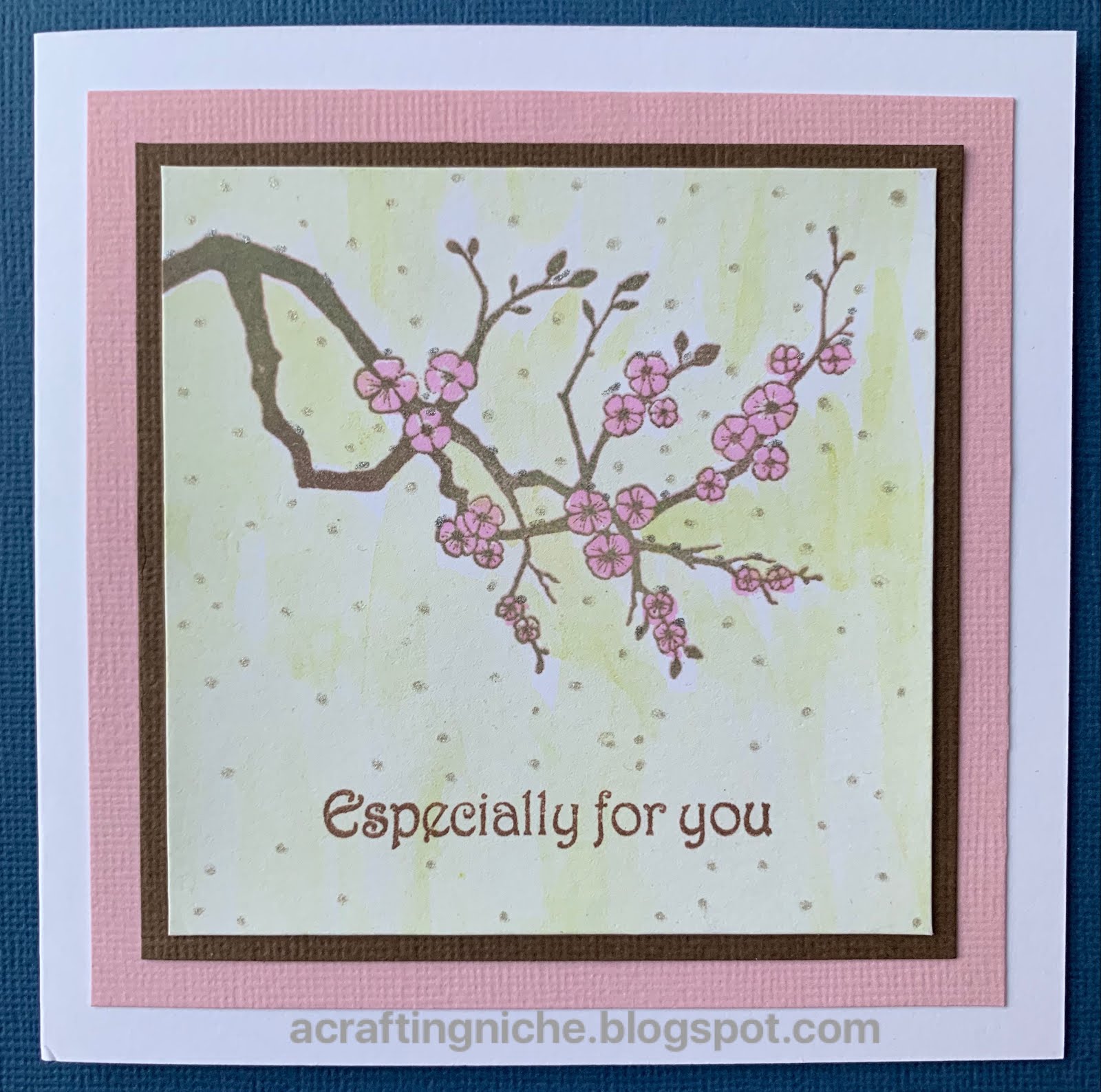 A Crafting Niche: Cherry Blossom Card (Lavinia Stamps)