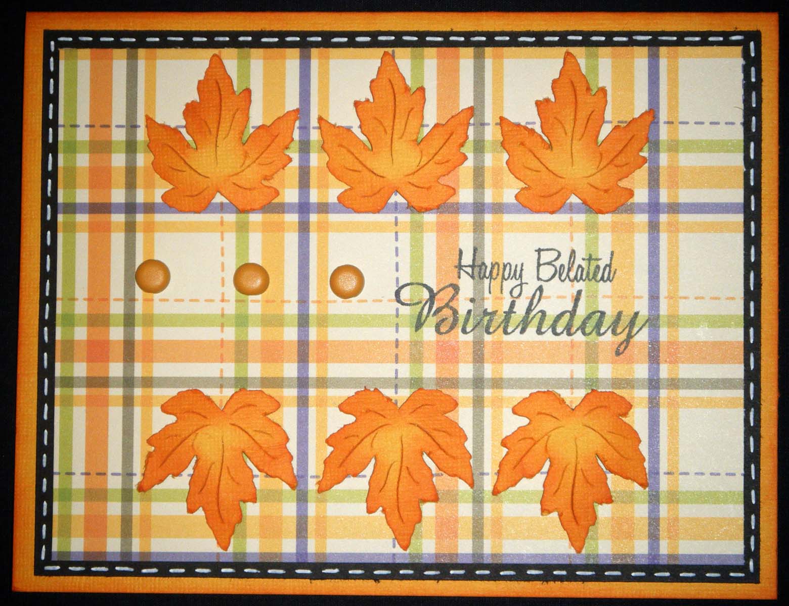 Cards by CG: Fall Leaves Birthday Card