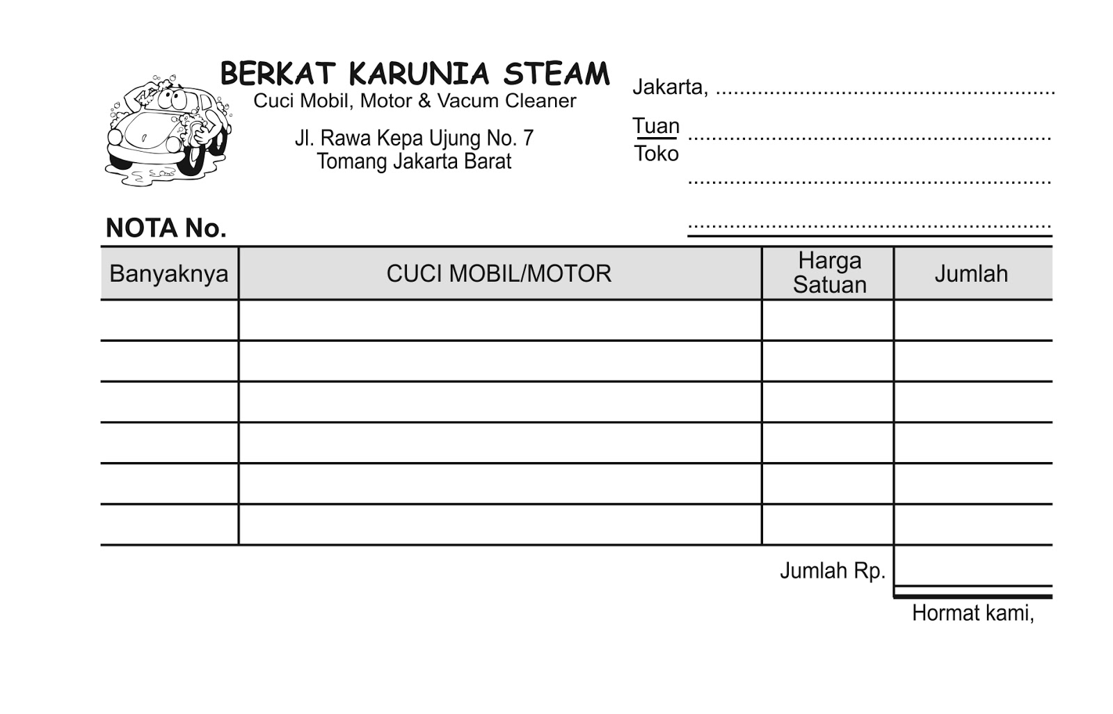 Cetak Nota Kontan | PERCETAKAN ONLINE JAKARTA