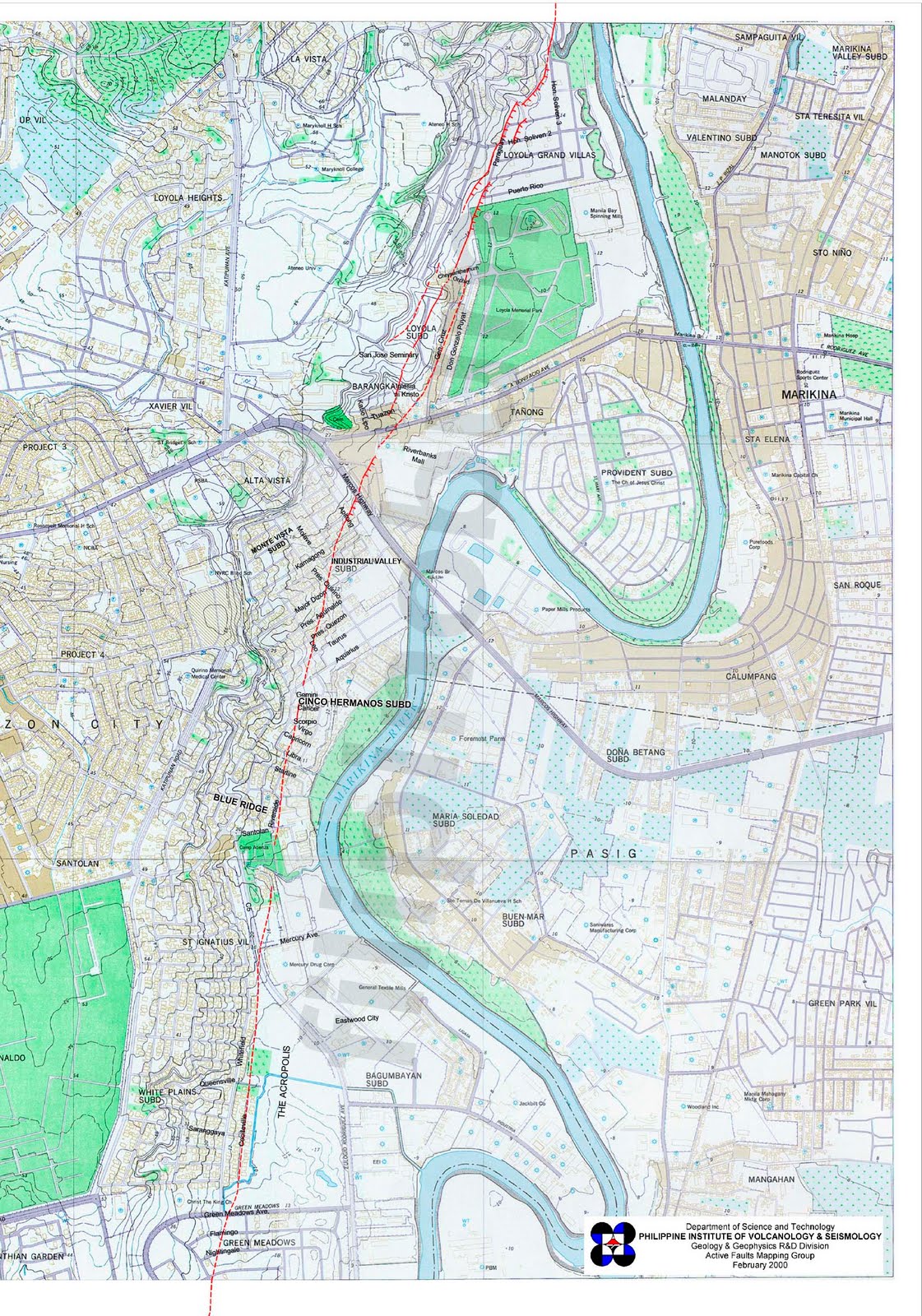 West Valley Fault Line Map