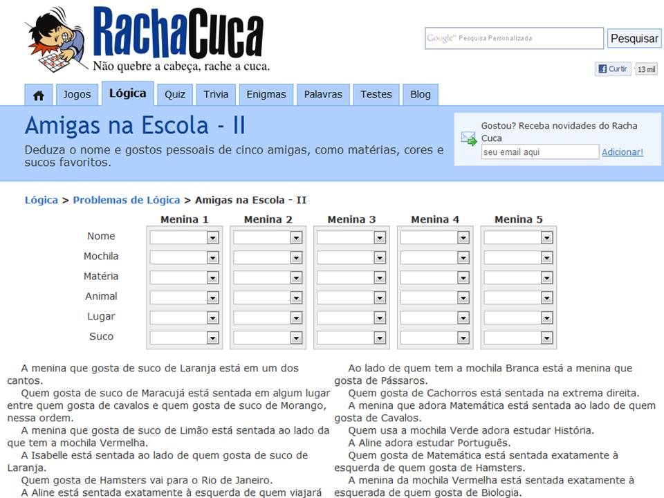 ANALUZINHA apresenta...: RACHA CUCA