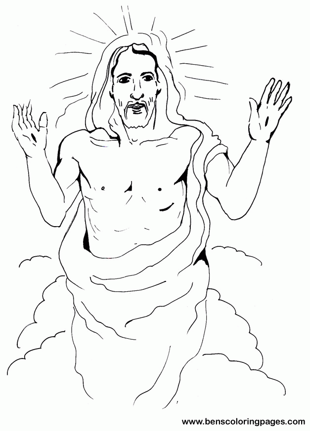 Kids Page: - Jesus Resurrection Colouringpage 2 Coloring Pages