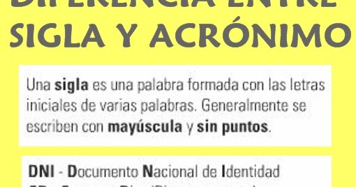 5º: Vocabulario: siglas y acrónimos