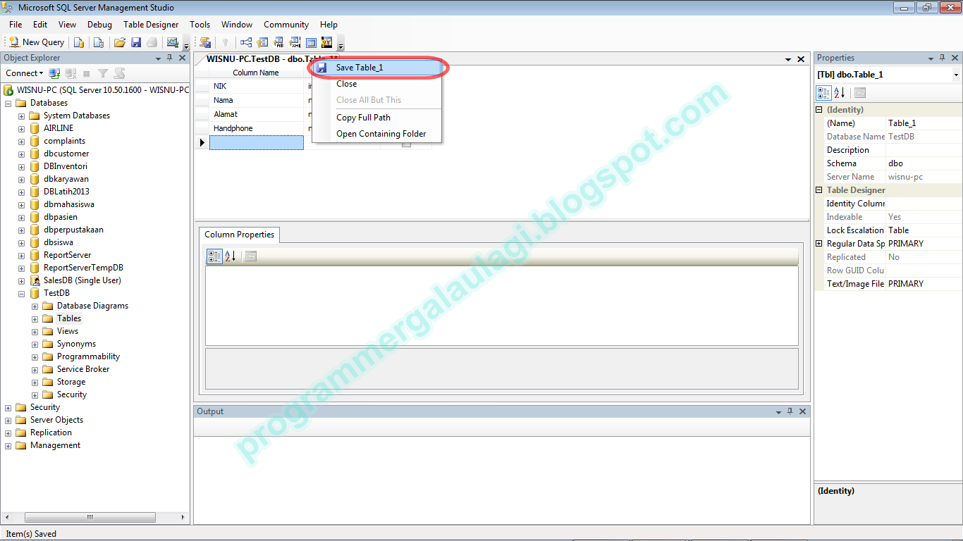 Belajar SQL Server : Dasar - Dasar SQL Server ~ Programmer Galau Lagi