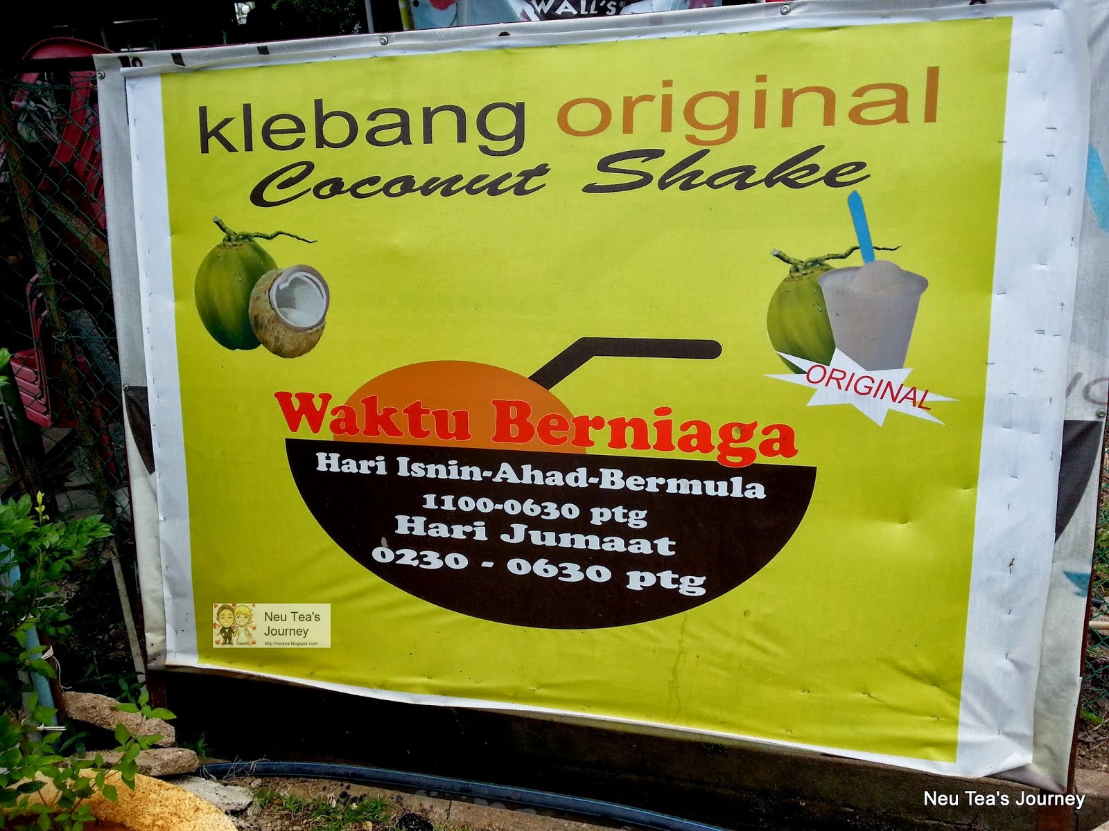 Neu Tea's Journey: Klebang Original Coconut Shake @Malacca (Melaka 马六甲)