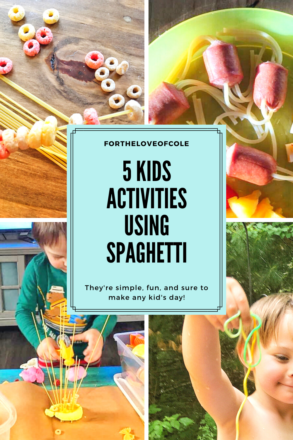 5 Kids Activities Using Spaghetti