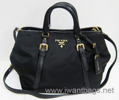 Prada 2 Way Nylon Tote BN1841 - Black