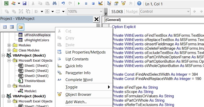 Andrew's Excel Tips: AET VBE Tools v1.6