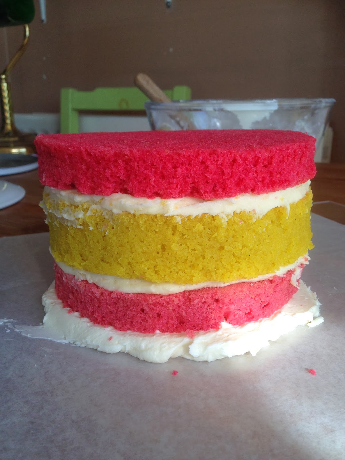 Kasserina: First attempt at upside down crumb coating - March 2014