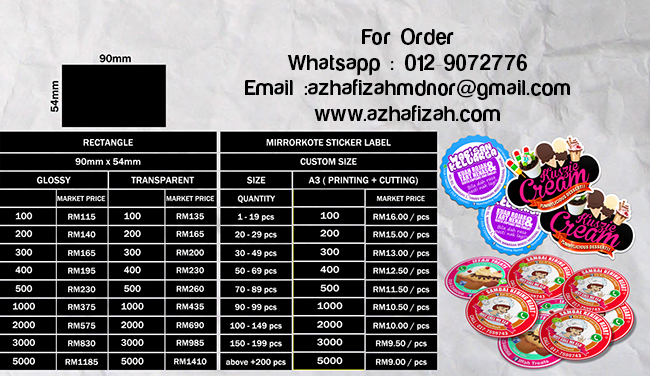 Tempah Sticker Murah | Blog Sihatimerahjambu