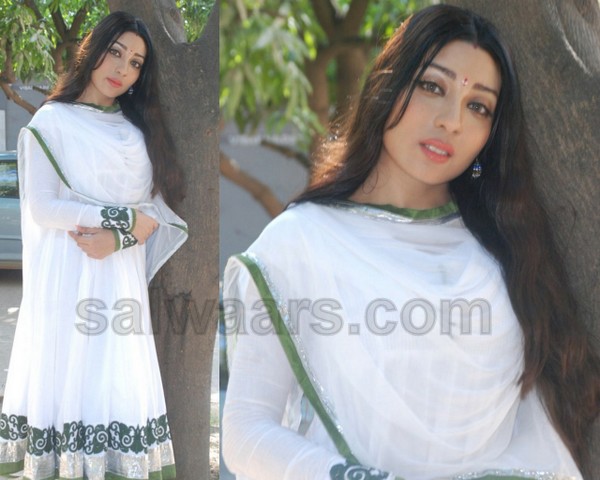 White Anarkali Salwar Kameez Indian Dresses
