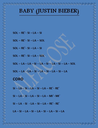 EL ARTE Y LA MÚSICA: BABY(PARA FLAUTA)