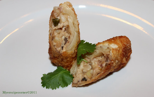 Mye's Kitchen: Crispy Cheese Spring Rolls.