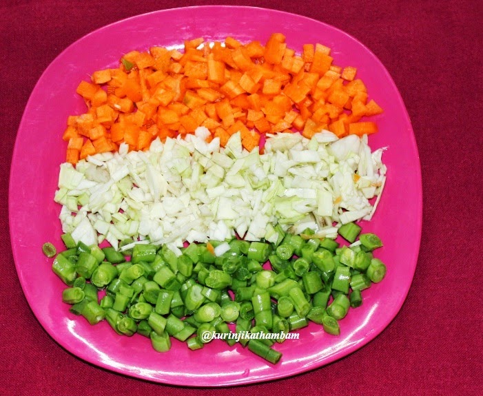 Tri Color Poriyal Treat for Independence Day!!! ~ Kurinji Kathambam