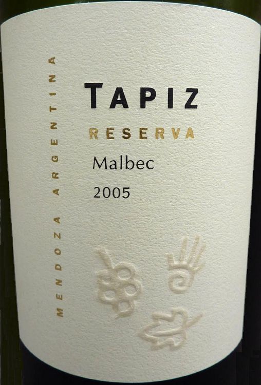Tapiz Reserva Malbec 2005 $ 98 . Alc. 14,0%. Uvas del Valle de Uco ...