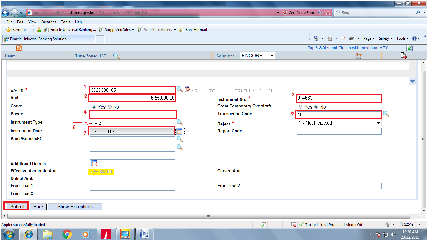 Step by Step Process of Inward Clearing in DOP Finacle | DOP Core Solutions