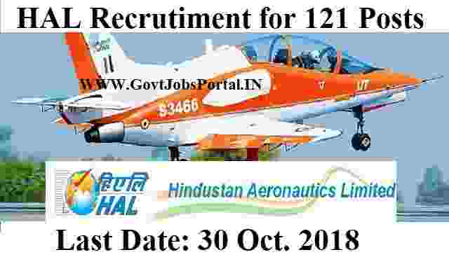 HAL Recruitment 2018 - Government jobs for 121 Trade Apprentices Posts