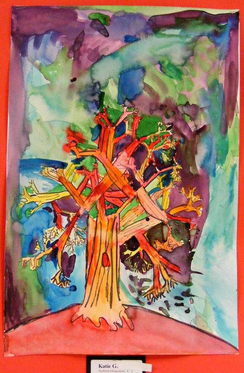Suffield Elementary Art Blog!: 4th Grade Watercolor Trees