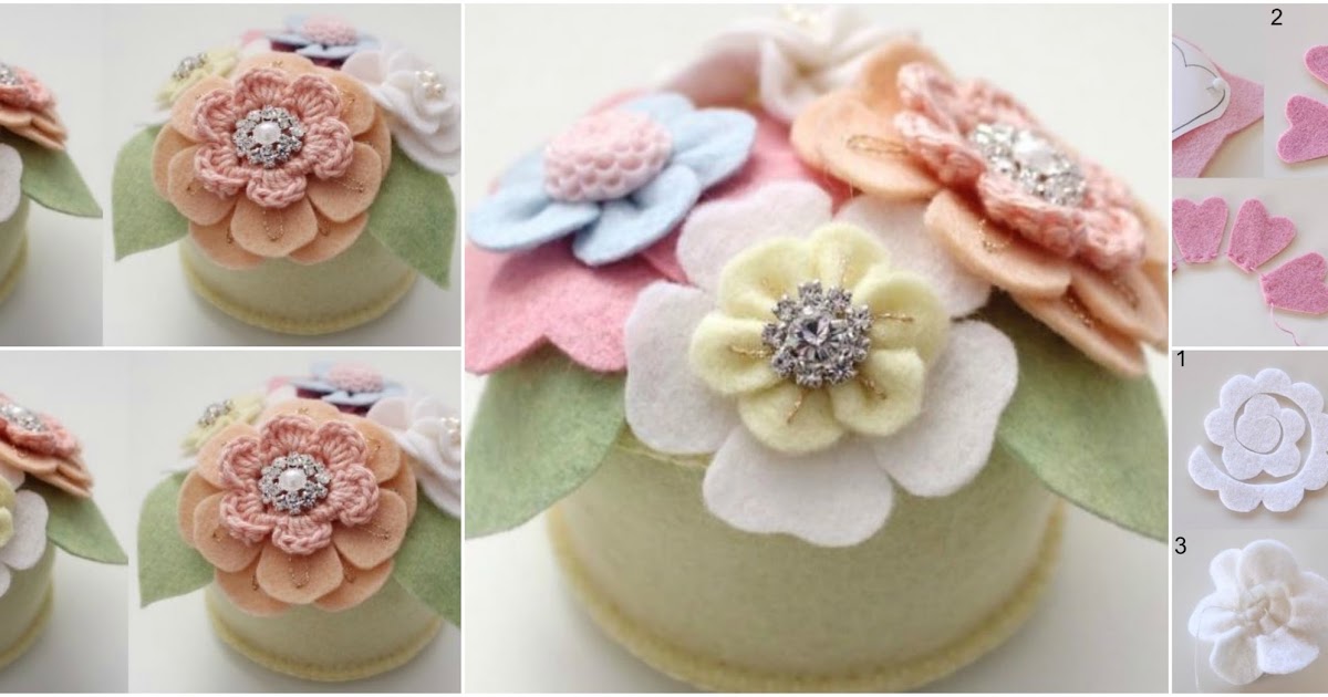 Hermosos adornos decorativos para hacerlos en fieltro ~ Mimundomanual