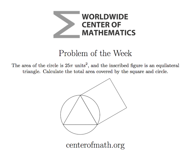 The Center of Math Blog: Problem of the Week