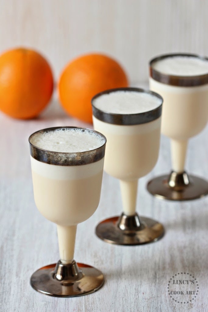 Orange Milk Shake ~ Lincy's Cook Art