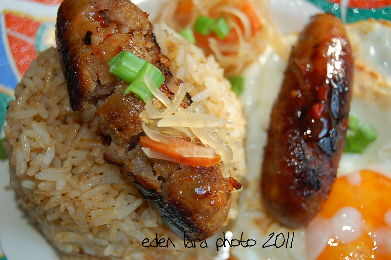 eden's easy recipes: Longsilog (sausage, fried rice and egg)