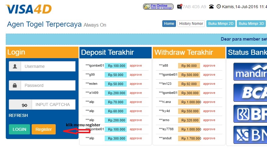 Visa4D | Bandar Togel Terpercaya | Terbaik Di Indonesia