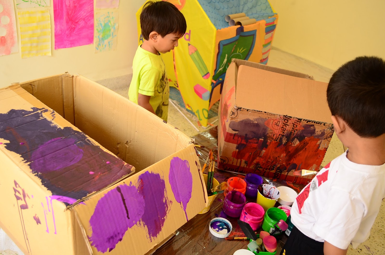 Practical Mom: Paint a Giant Cardboard Box (Art Studio Diaries #5)