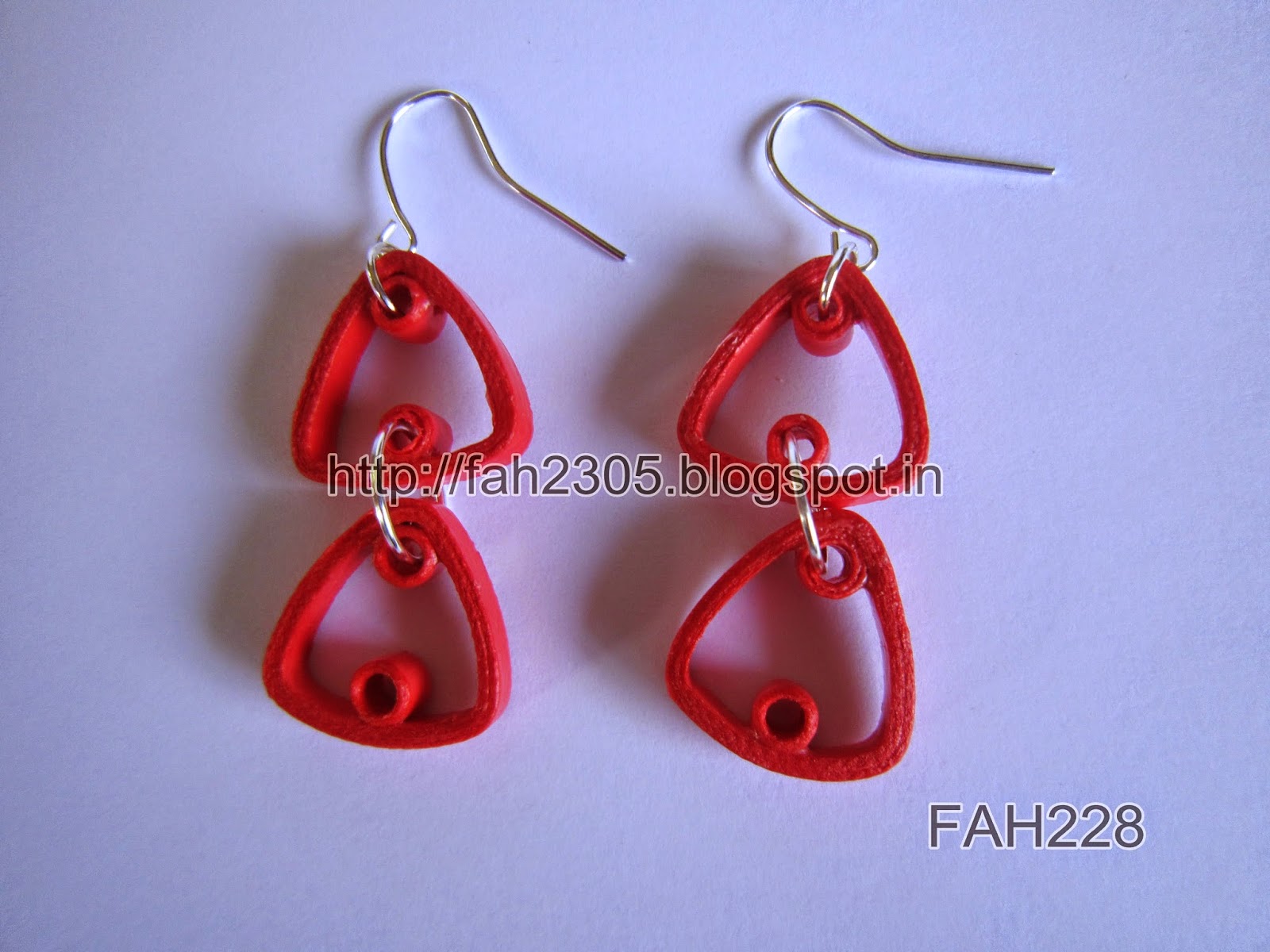 Fah Creations: Paper Quilling Triangle Jewelry Set