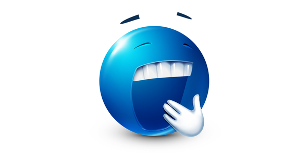 Yawning Blue Sticker | Symbols & Emoticons