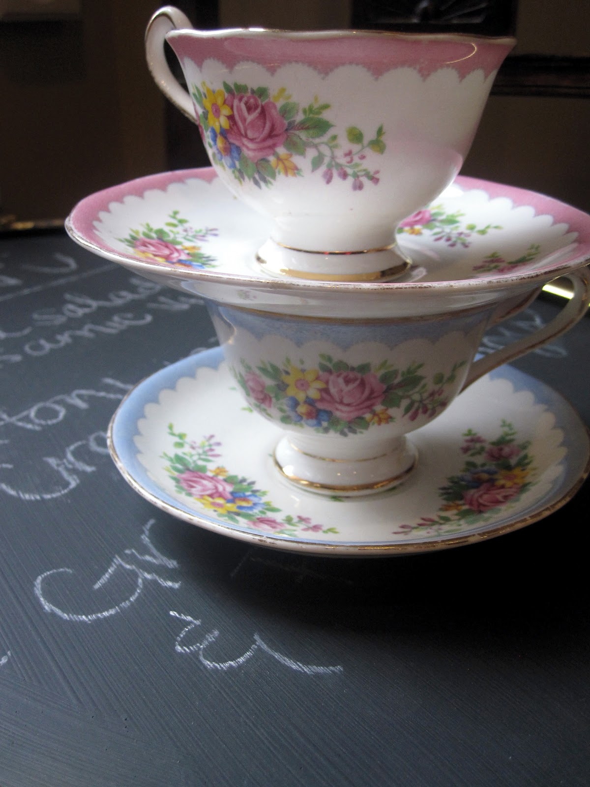 Vintage twin tea cups