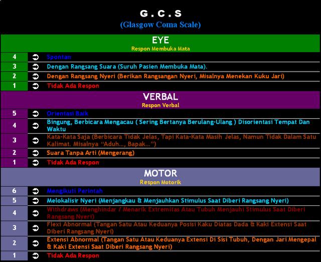 glasgow coma scale ~ vega hilang