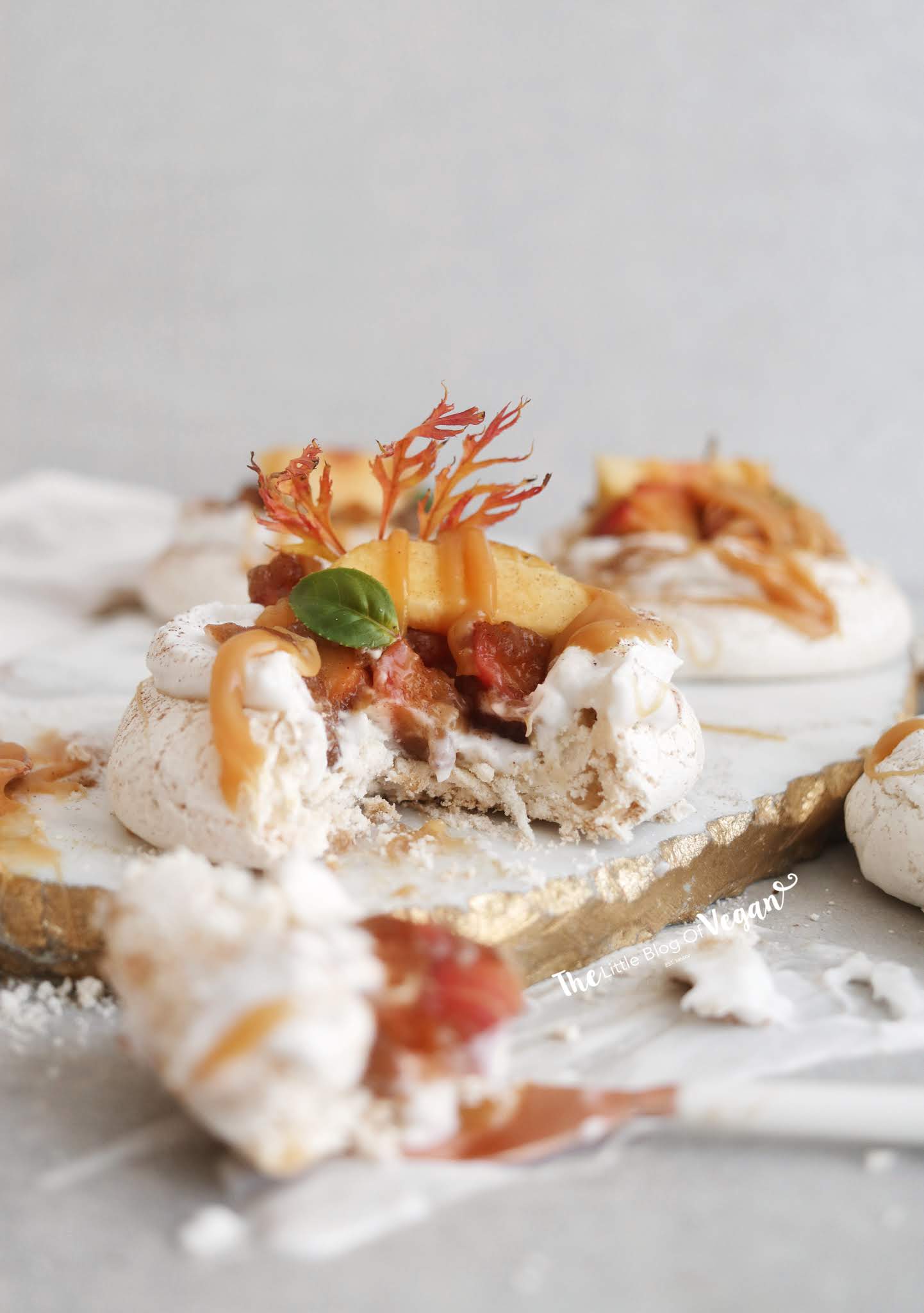 Caramel apple pavlova recipe - The Little Blog Of Vegan