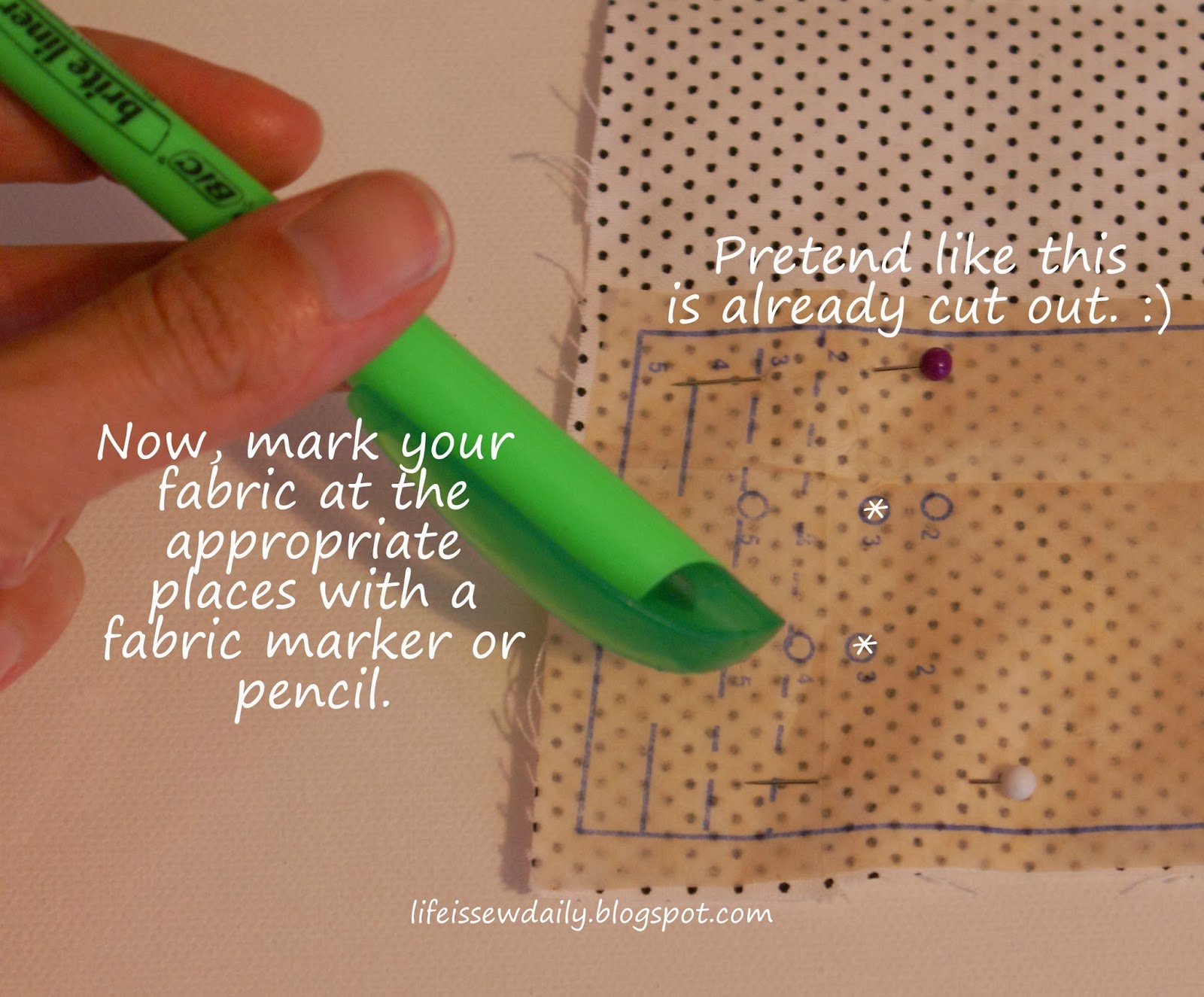 Life is {Sew} Daily: How to Cut Out a Pattern