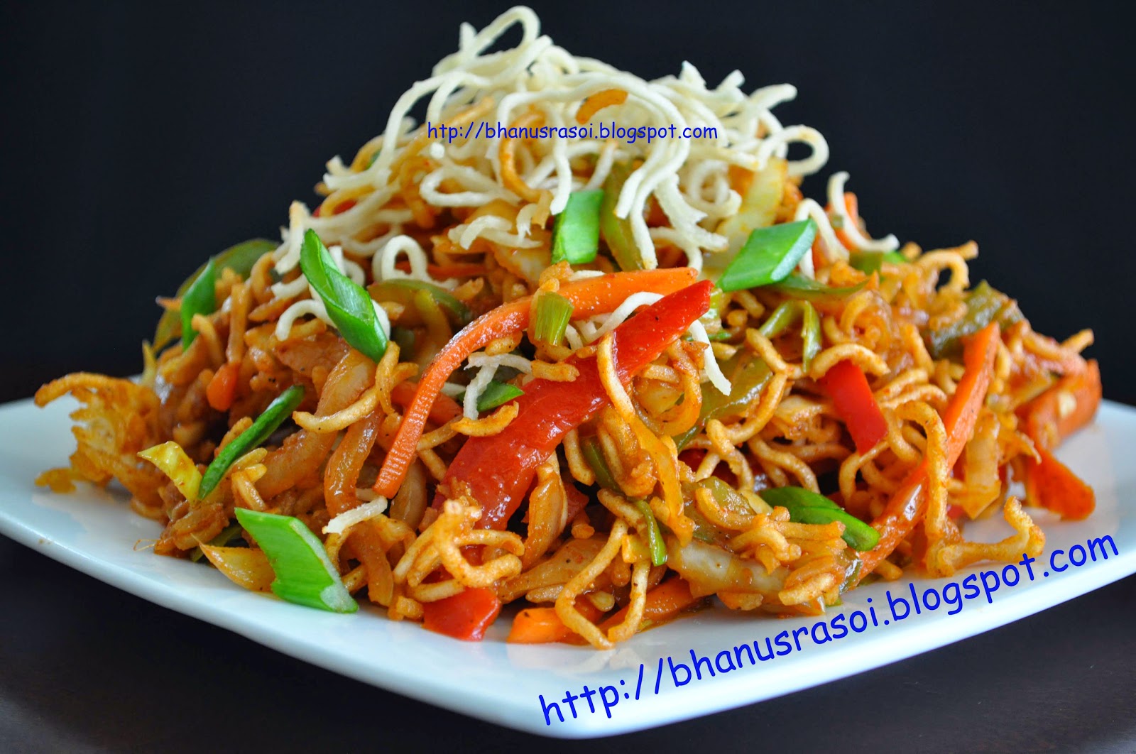 Bhanu's Rasoi-A Little Spice of Heaven: CRISPY CHINESE BHEL