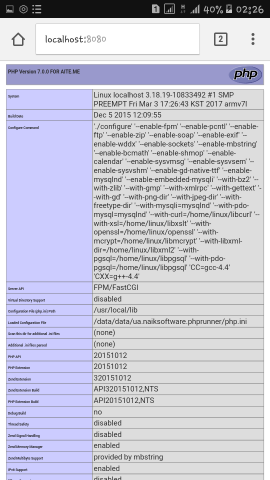 Inti Php versi android - DATA BARU