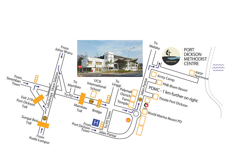 Crossroad Camp 2016: Map to Port Dickson Methodist Centre (PDMC)