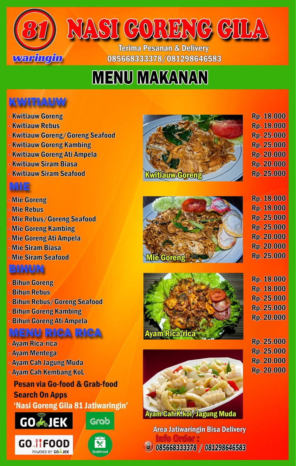 Nasi Goreng Gila 81 Jatiwaringin: Daftar Menu Nasi Goreng Gila 81 ...