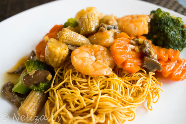 Instant Pot Chop Suey or Mixed Vegetables with Air fryer Crispy Noodle